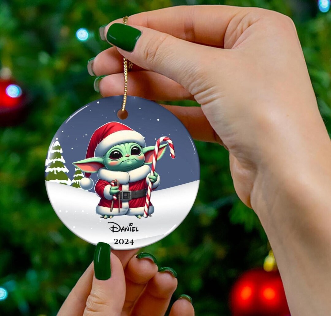 Custom Christmas Ornament, Santa Galaxy, Movie Character, Santa Hat ...