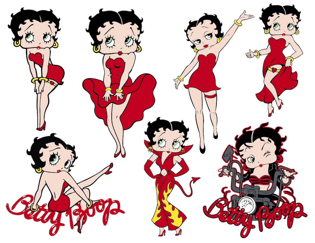 Betty Boop Resin Inserts in Color, Betty Boop Inserts, Colored Resin ...