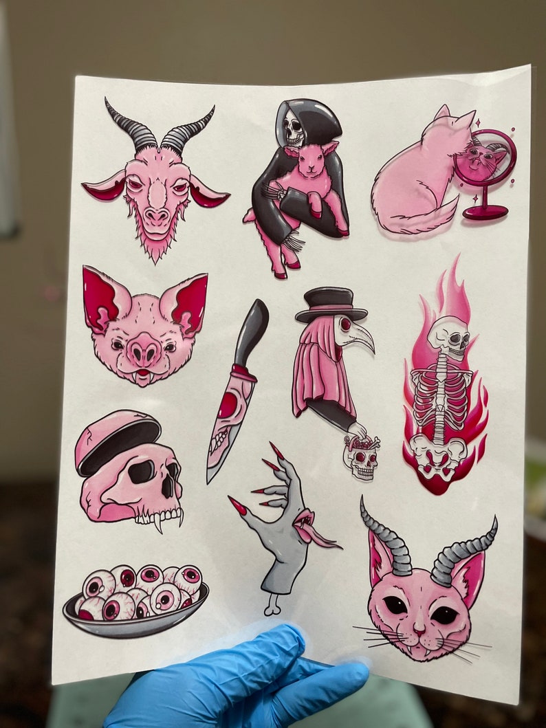 Pink-a-boo #3 Resin Inserts in Color, Colored Resin Inserts, Horror ...