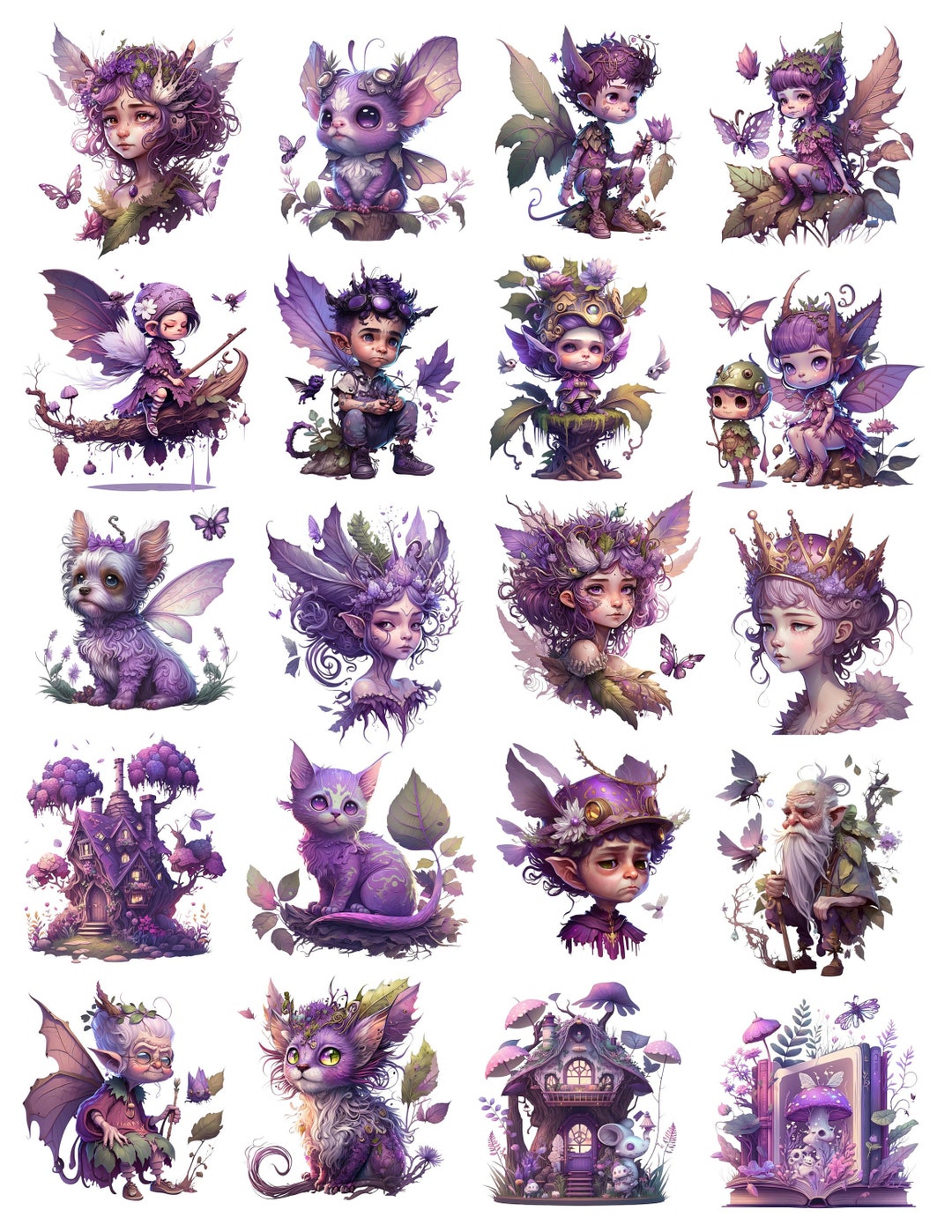 Fairy Resin Inserts in Color, Mushroom Inserts, Colored Resin Inserts ...