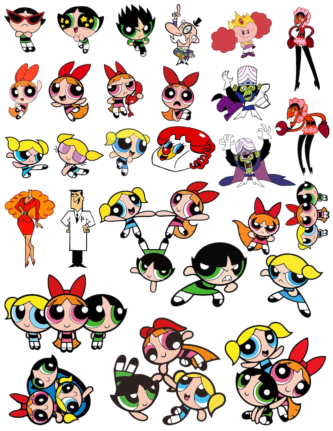 The Powerpuff Girls Resin Inserts In Color Powerpuff Resin Inserts
