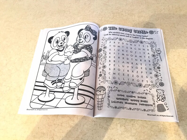 Lisa Frank Coloring and Activity Book Lisa Frank Coloring - Etsy