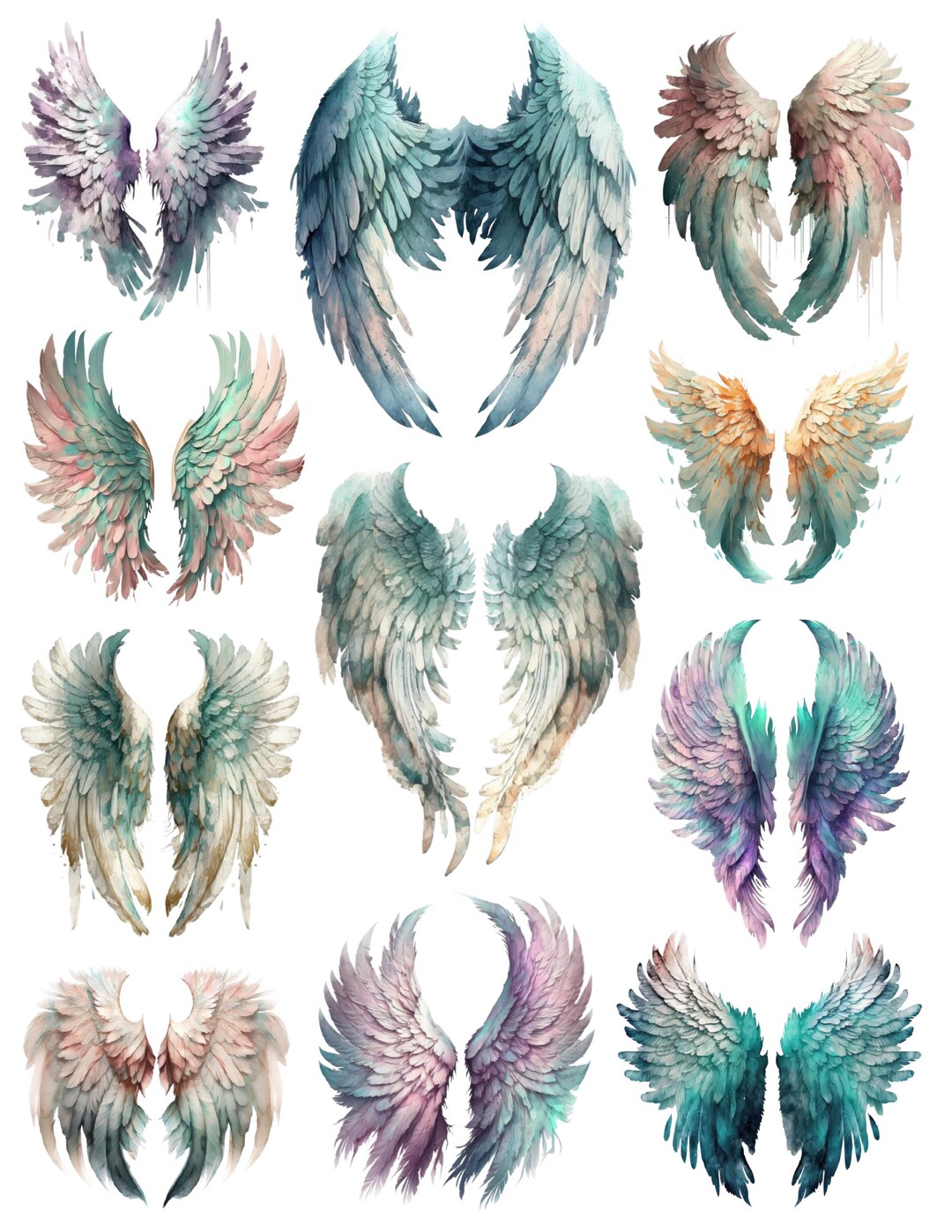 Angel Wings Resin Inserts, Colored Resin Inserts, Resin Sheet - Etsy