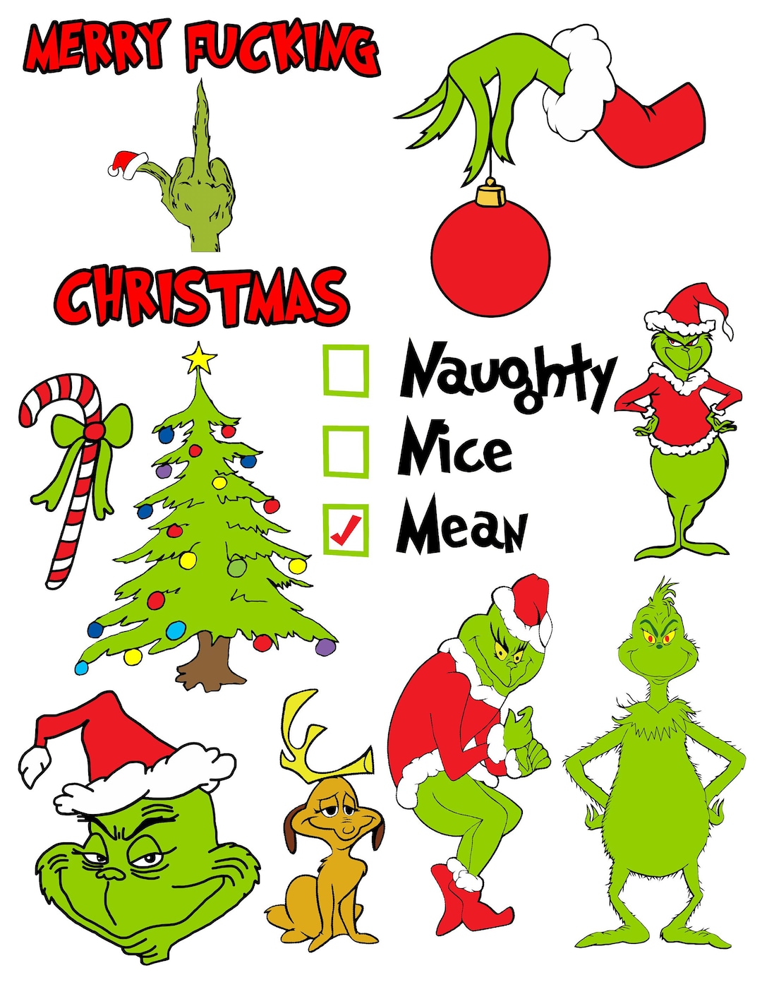 The Grinch #2 Resin Inserts in Color, the Grinch Inserts, Colored Resin ...