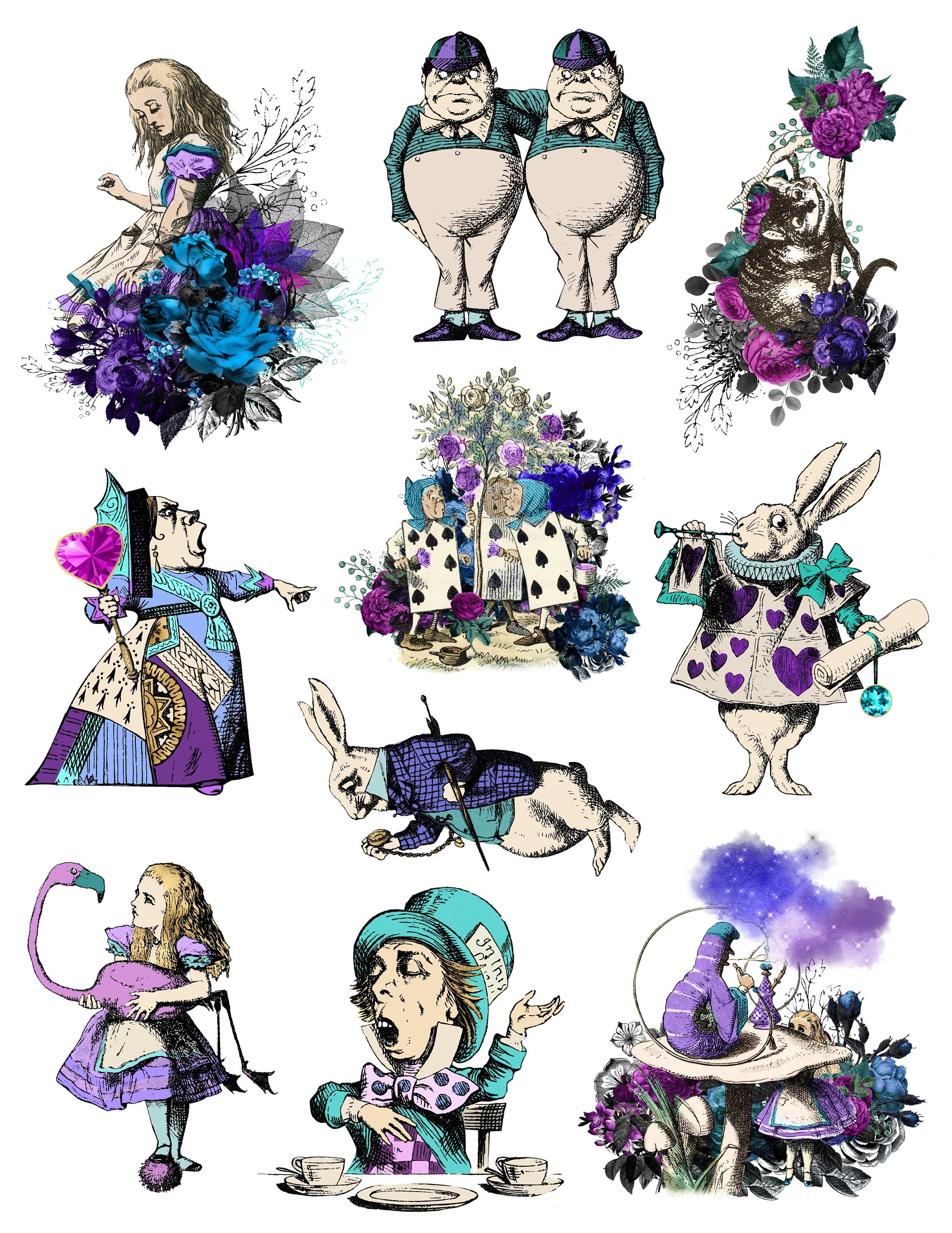 Alice Resin Inserts in Color Alice Resin Inserts Colored | Etsy