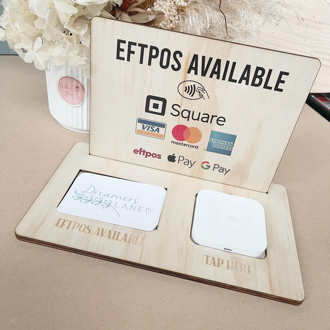 EFTPOS SQUARE READRER | Engraved and Printed | Business Card Dock ...