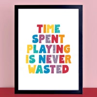 Play All Day Poster Playroom Art Kids Room Wall Decor Nursery Decor ...