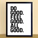 Do Good Poster, Minimalist Black and White Word Art, Kids Motivational ...