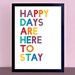 Happy Days Print Rainbow Colours Childrens Room Decor - Etsy