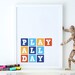 Play All Day Poster | Playroom Art | Kids Room Wall Decor | Nursery ...