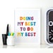 Doing My Best Quote Poster | Rainbow Colours Positive Print | Kids Room ...