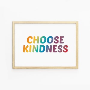 Kindness Quote Print | Childs Room Wall Art | Nursery Decor ...
