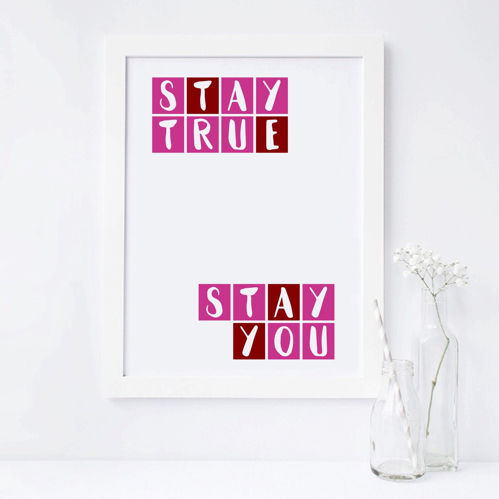 Motivational Quotes Wall Art Hallway Decor Stay You - Etsy