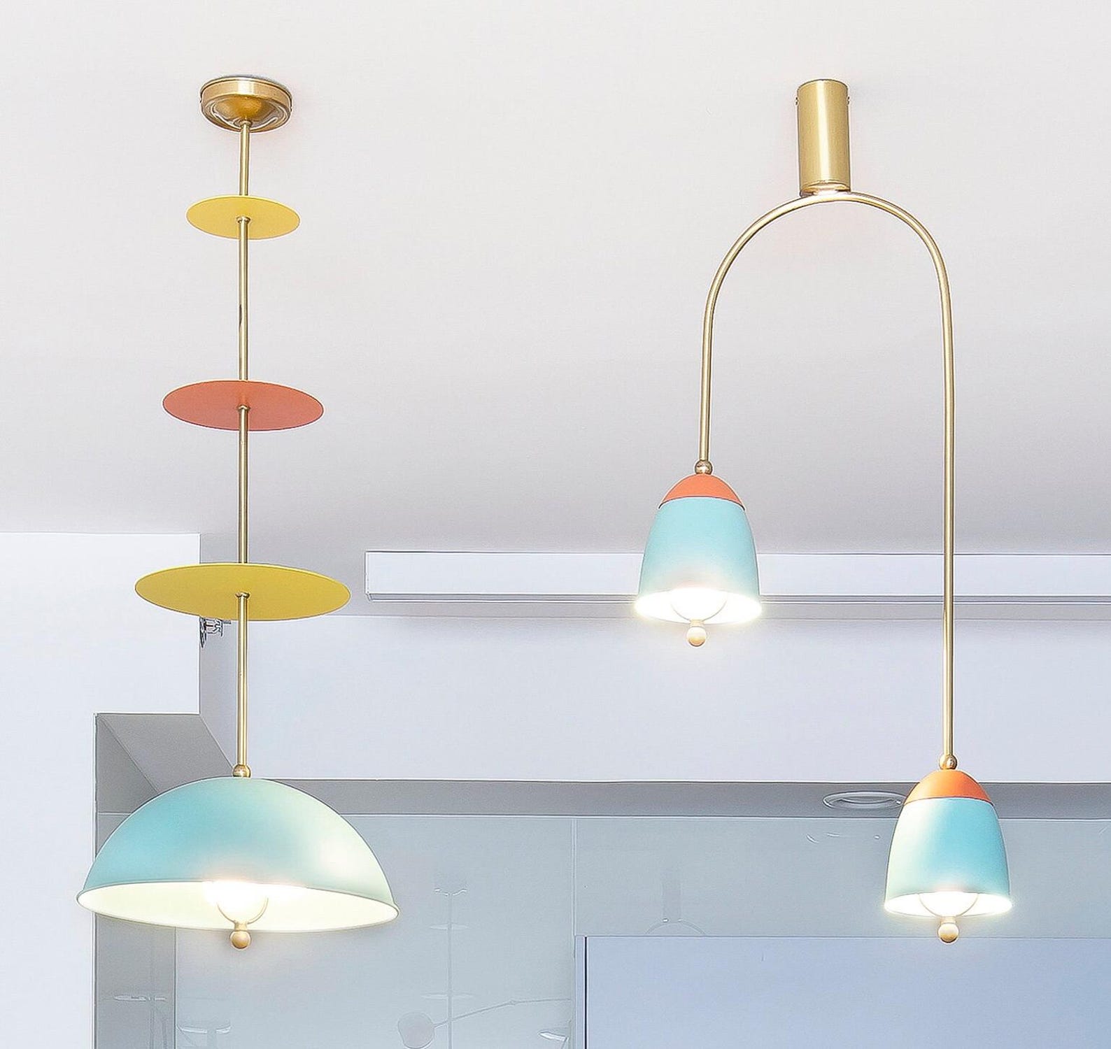 Colorful Ceiling Artistic Light Fixture - Etsy