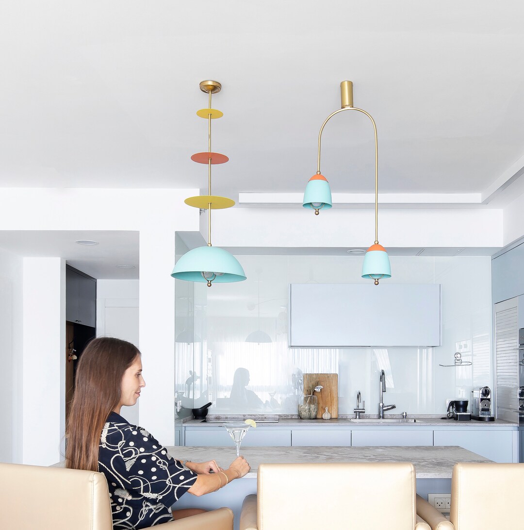 Colorful Ceiling Artistic Light Fixture - Etsy