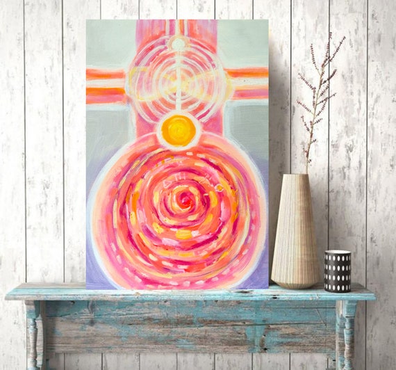 Abstract Painting in Warm Colors is the Focus of Your - Etsy
