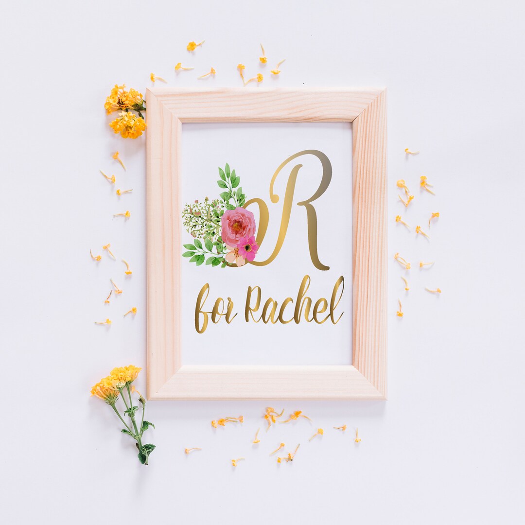 Custom Floral Name Art Printable Art DIY Art Floral Art - Etsy UK