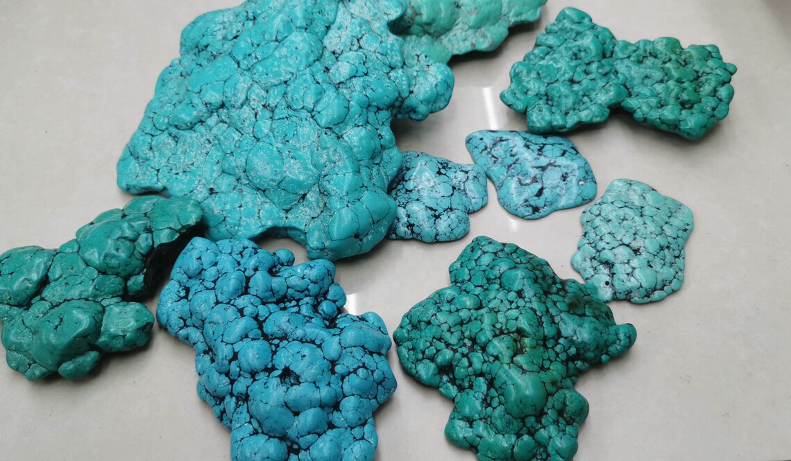 Large Pendant 50-100mm4 Rough TURQUOISE Stone - Etsy