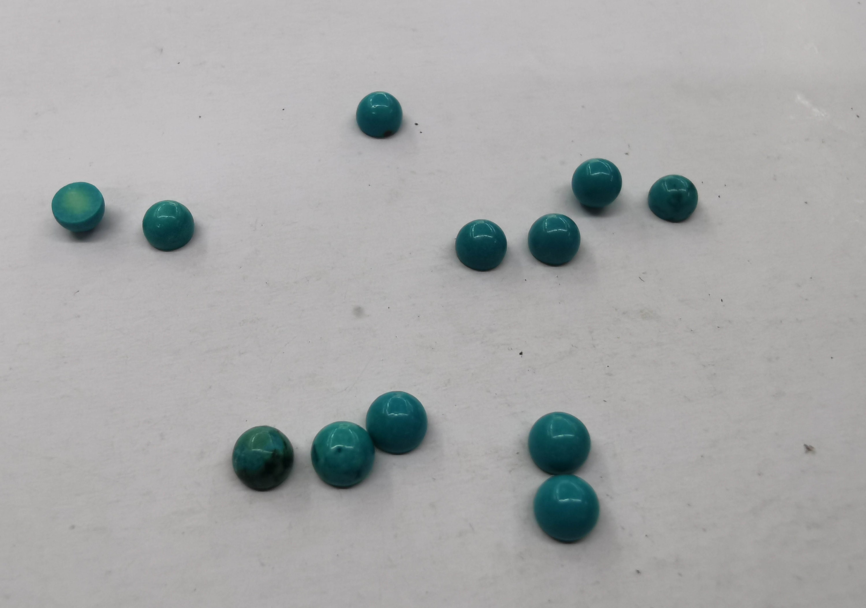 12 pcs Matrix green Turquoise Cabochons Gemstone 4mm to | Etsy