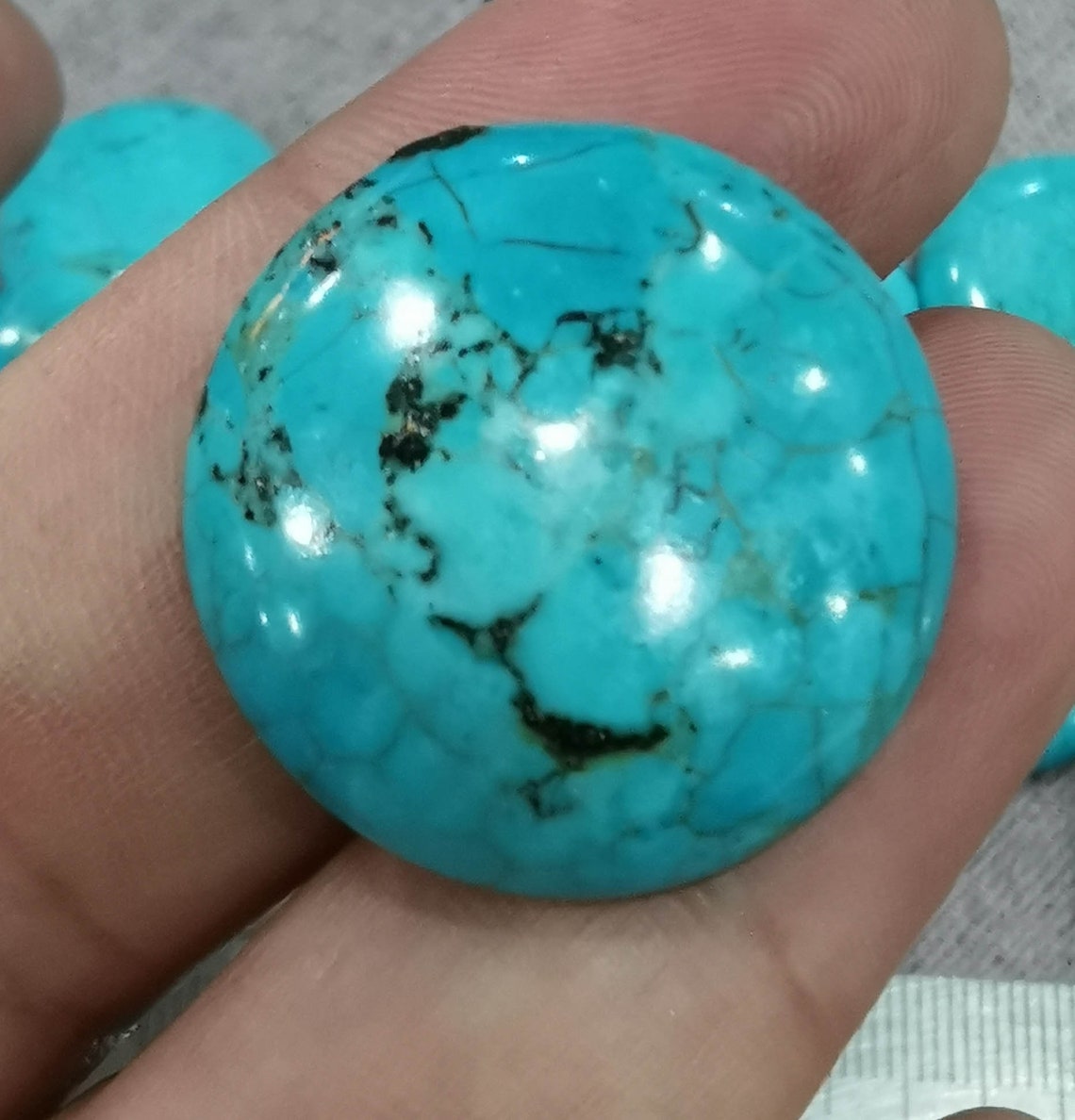 12 pcs Matrix green Turquoise Cabochons Gemstone 4mm to | Etsy