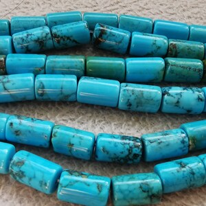 AA 30pcs Sleeping Blue Matrix Turquoise Stone Necklace Column - Etsy