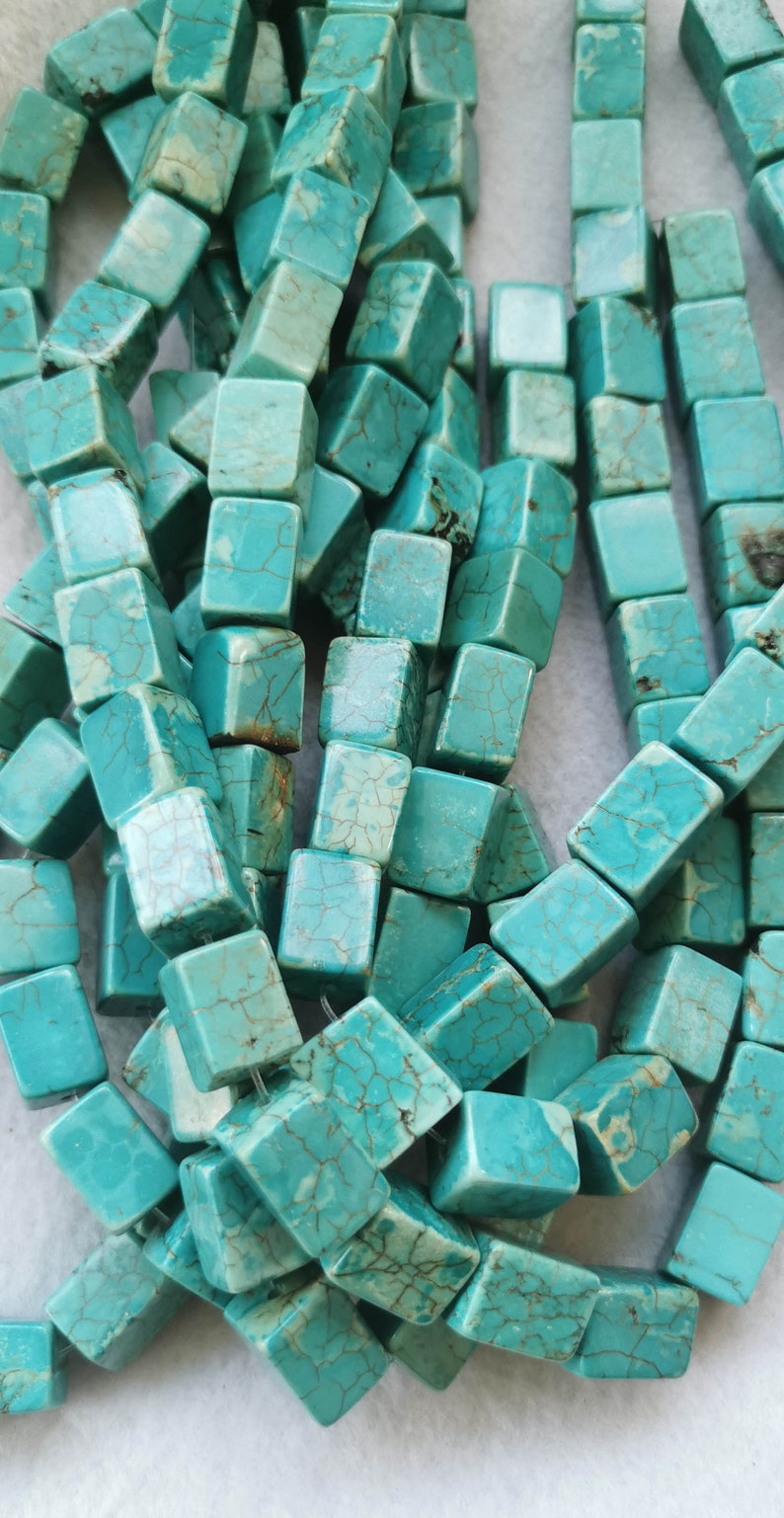 Matrix Gren Turquoise Stone Brick Cubic 3D Rectangle 10x14mm - Etsy