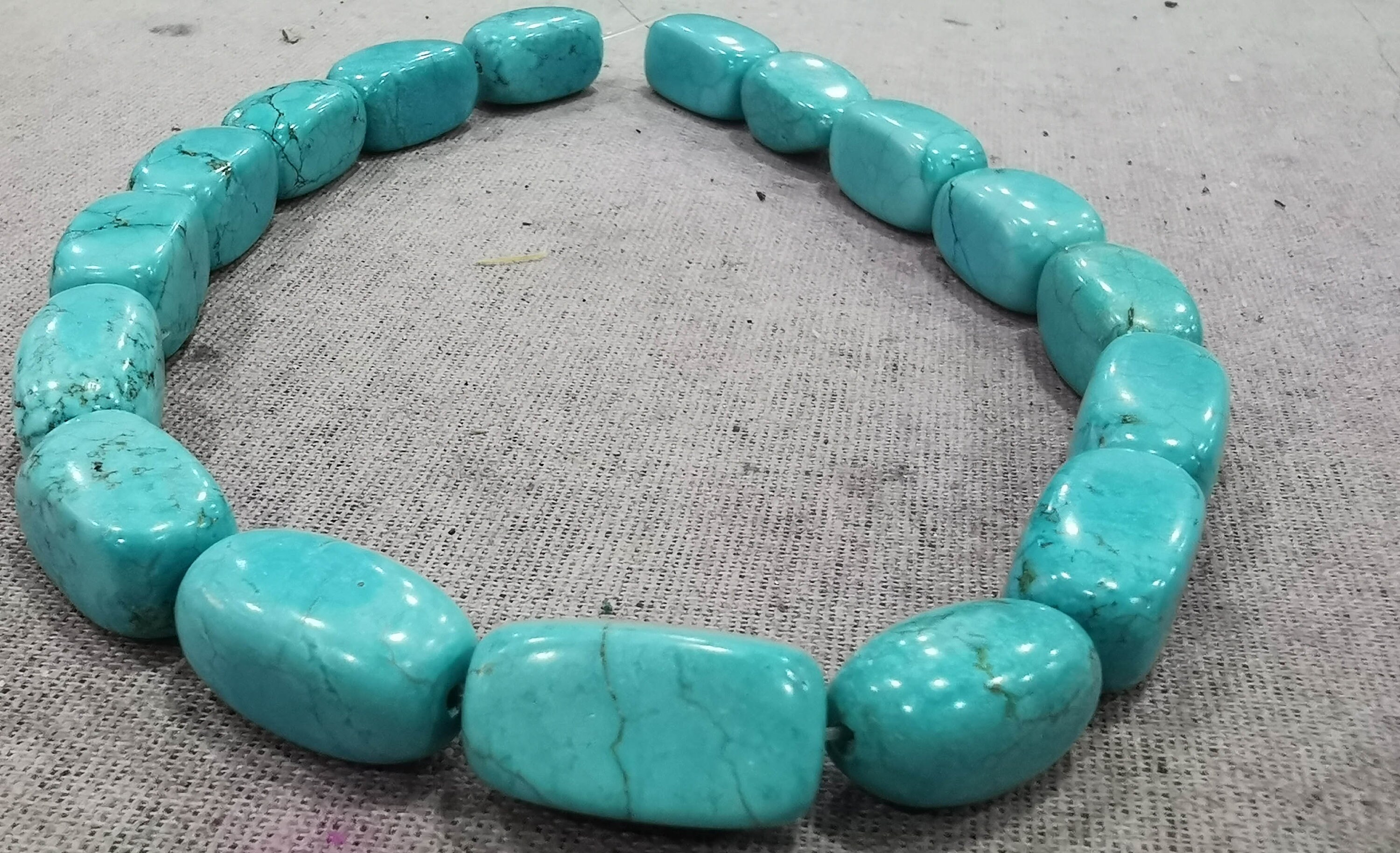 16 Strand Natural White Turquoise Lime Green Turquoise | Etsy