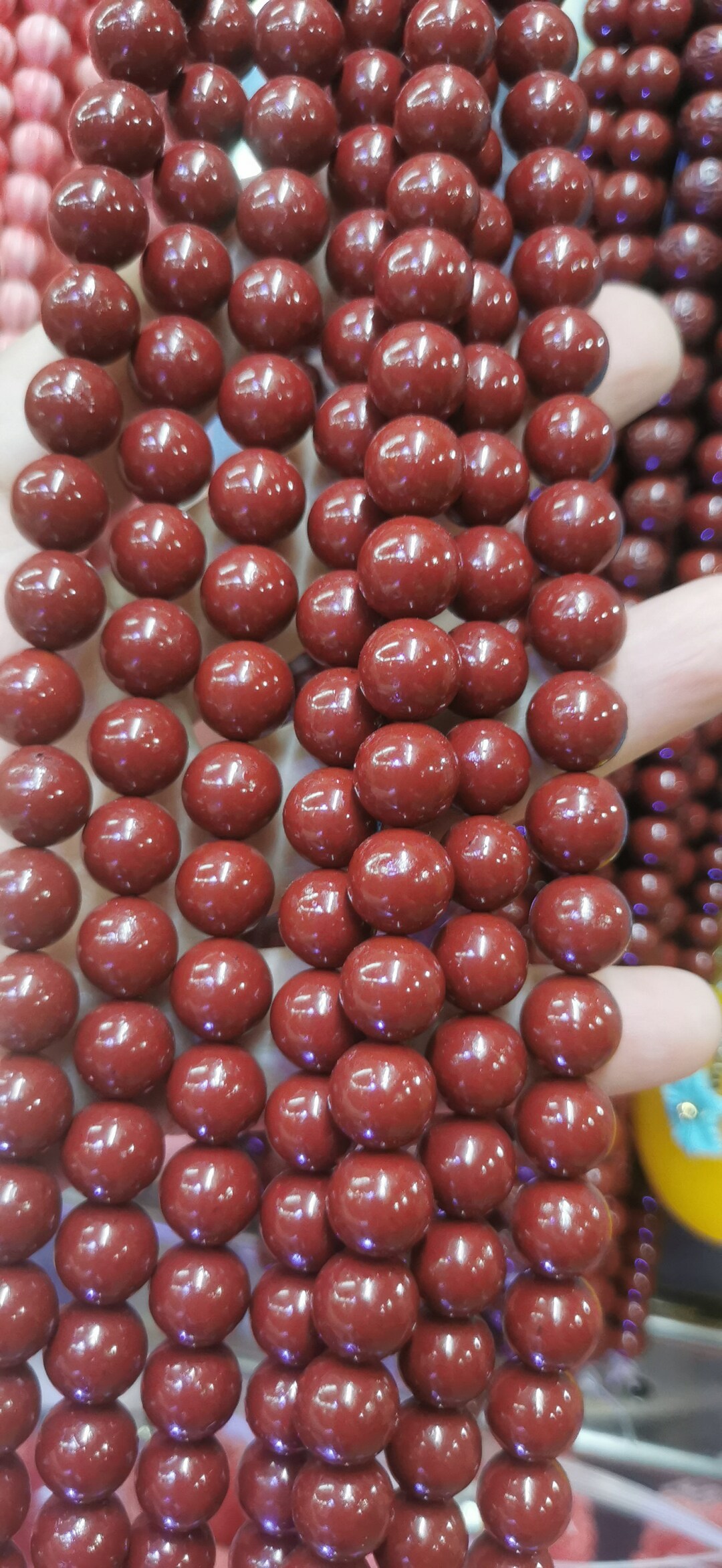 Red Zinnober Jewelry 8mm Round Cinnabar Beads Red Gemstone Ball Bead ...