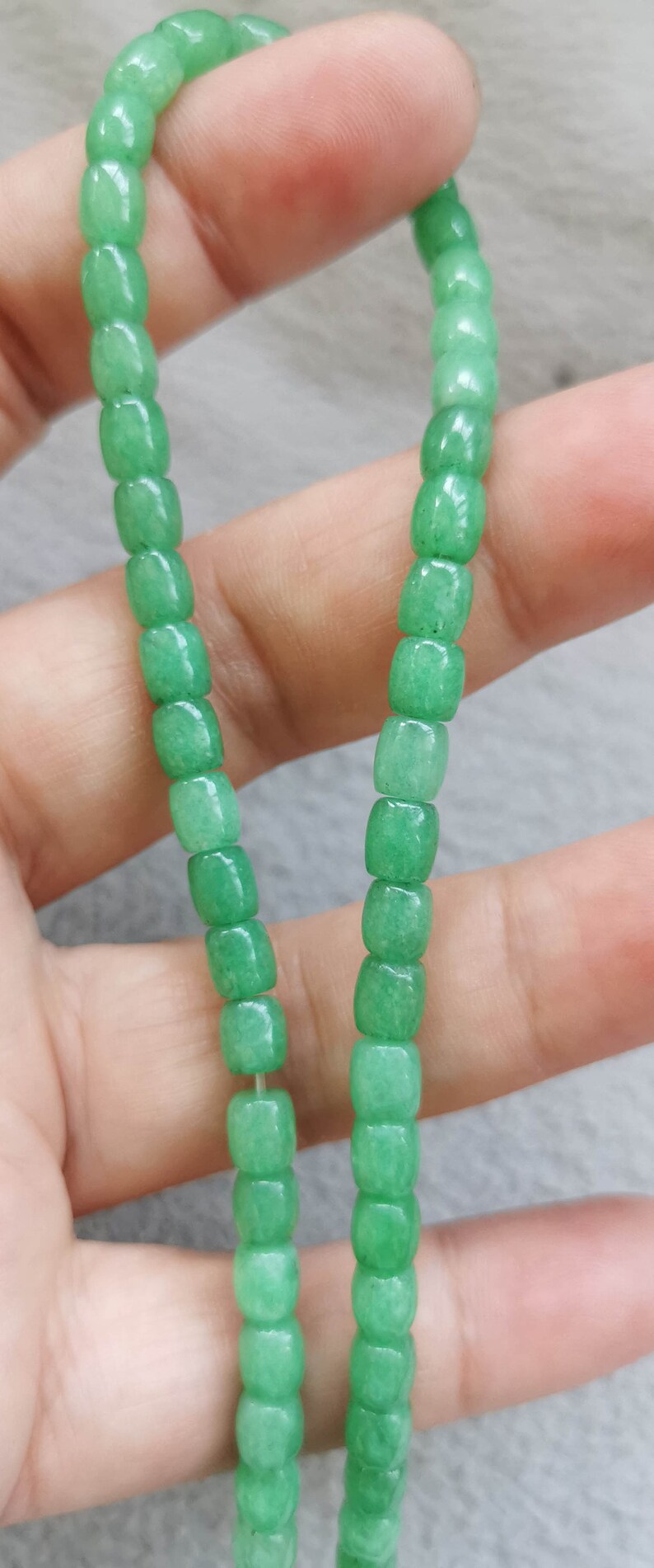 Royal Blue emeral Green Jade Beads Barrel Jade Stonedrum | Etsy