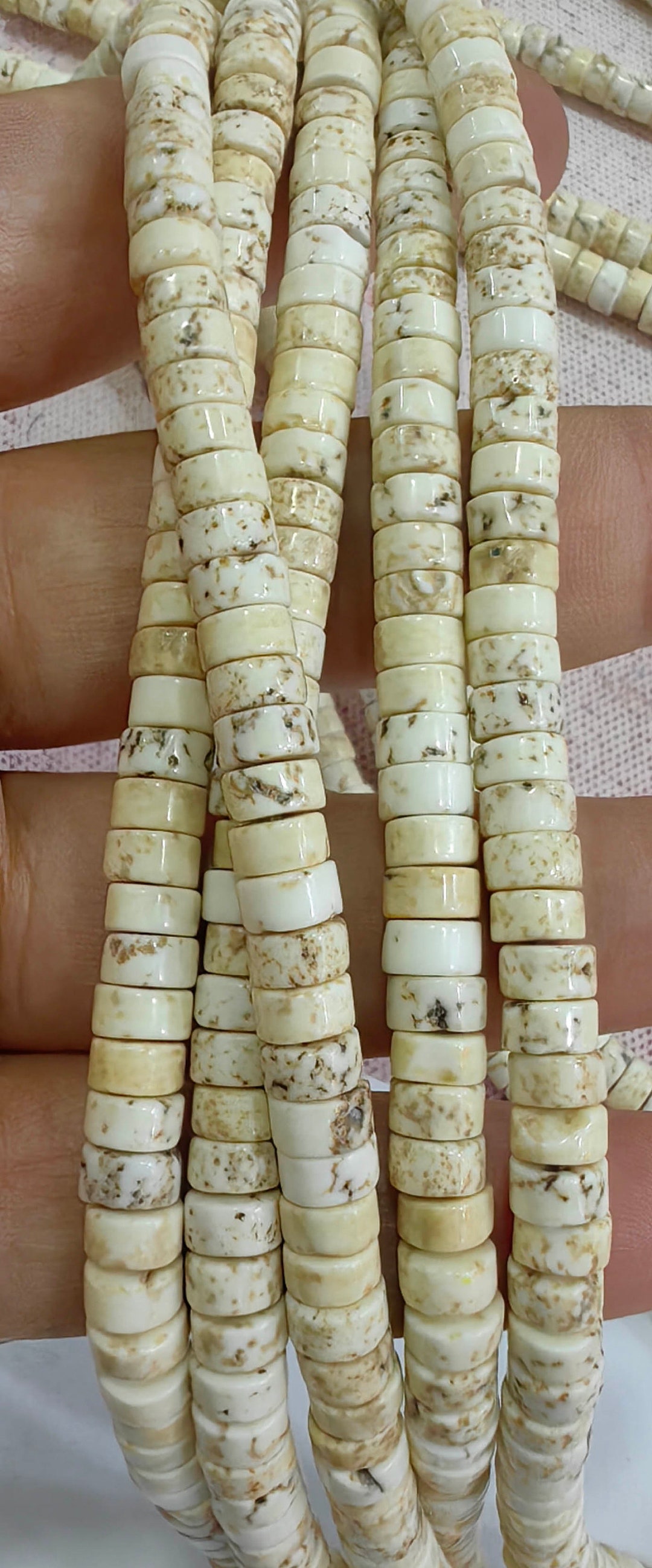 100 Natural Whild Horse Turquoise Heishi Beads 4mm 6mm 8mm 10mm Thin ...