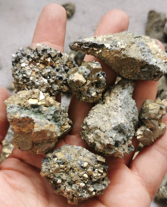 10PCS PYRITE Raw Crystal Fools Gold Housewarming Gift | Etsy