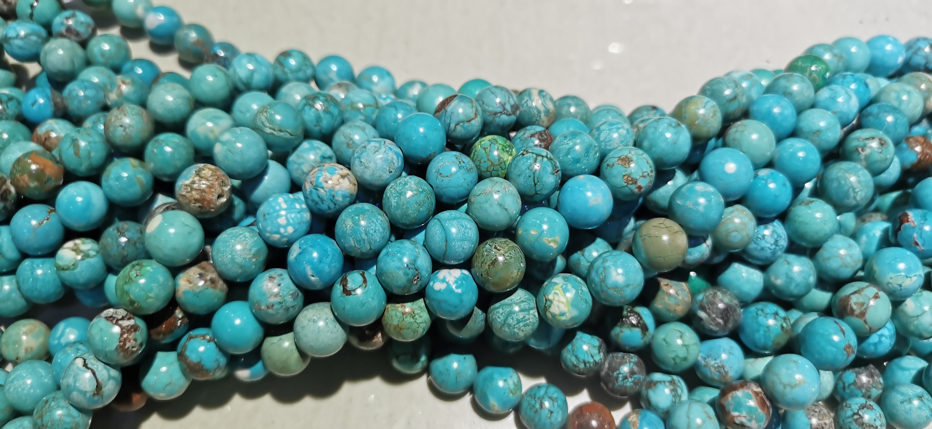 20mm to 4mm marble Matrix Turquoise Gemstone Round Ball - Etsy
