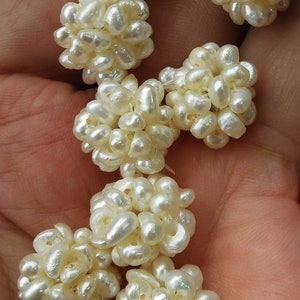 Handmade 6pcs Genuine Pearl Cluster Pearl Flower Pearl - Etsy