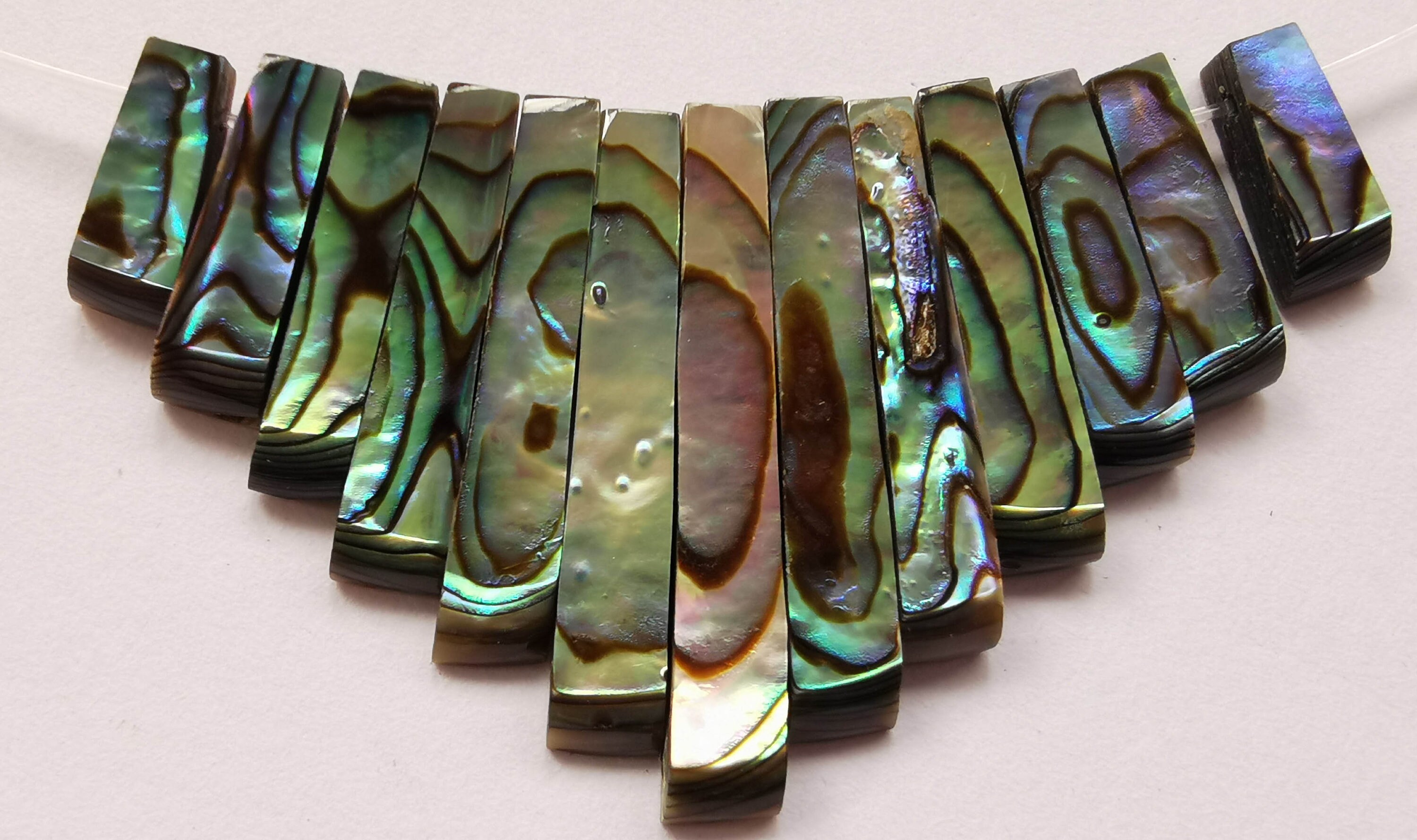 AAA Grade genuine Rainbow Abalone Shell Graduated Drop Stick - Etsy