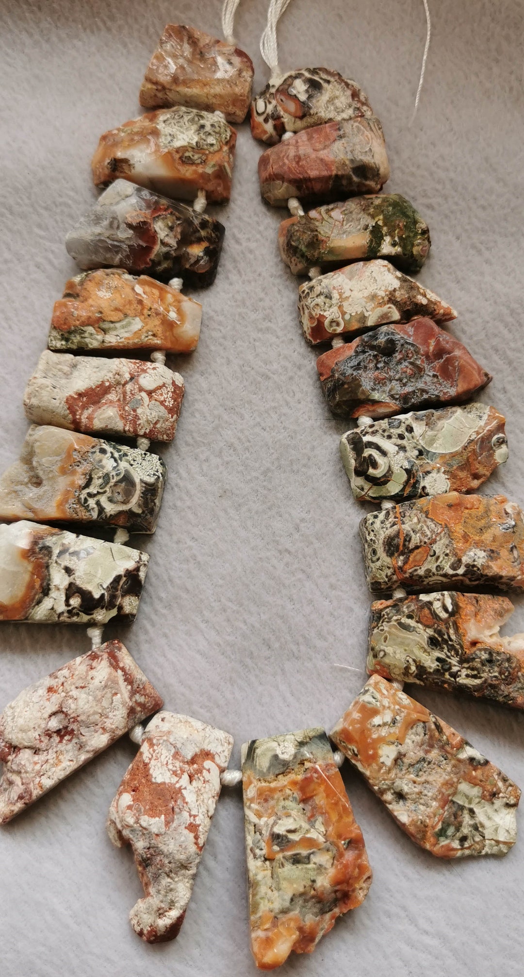17inch Brown Ocean Sea Sediment Jasper Stick Beads ,blue T Rectangle ...