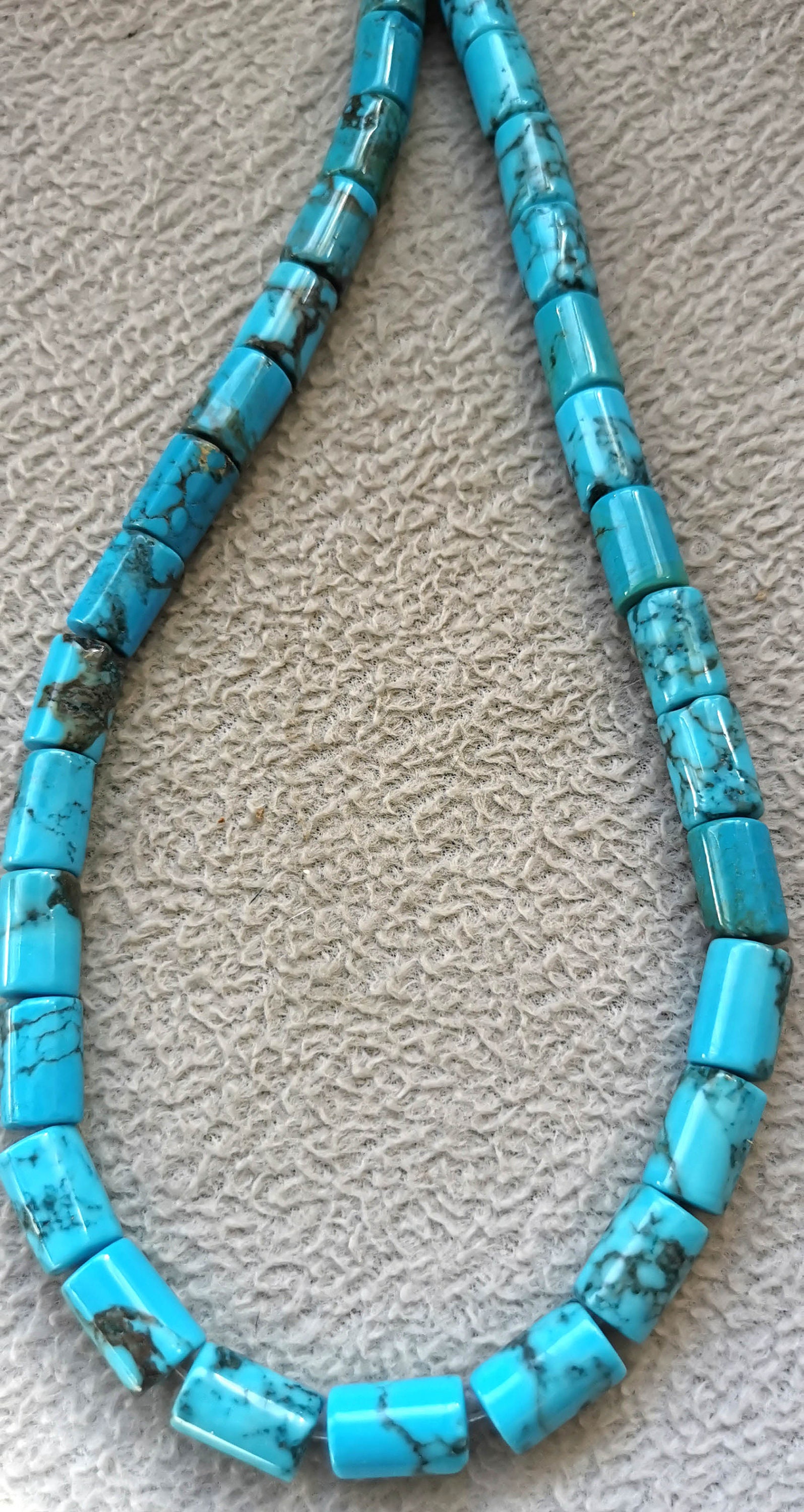 AA 30pcs Sleeping Blue Matrix Turquoise Stone Necklace Column - Etsy