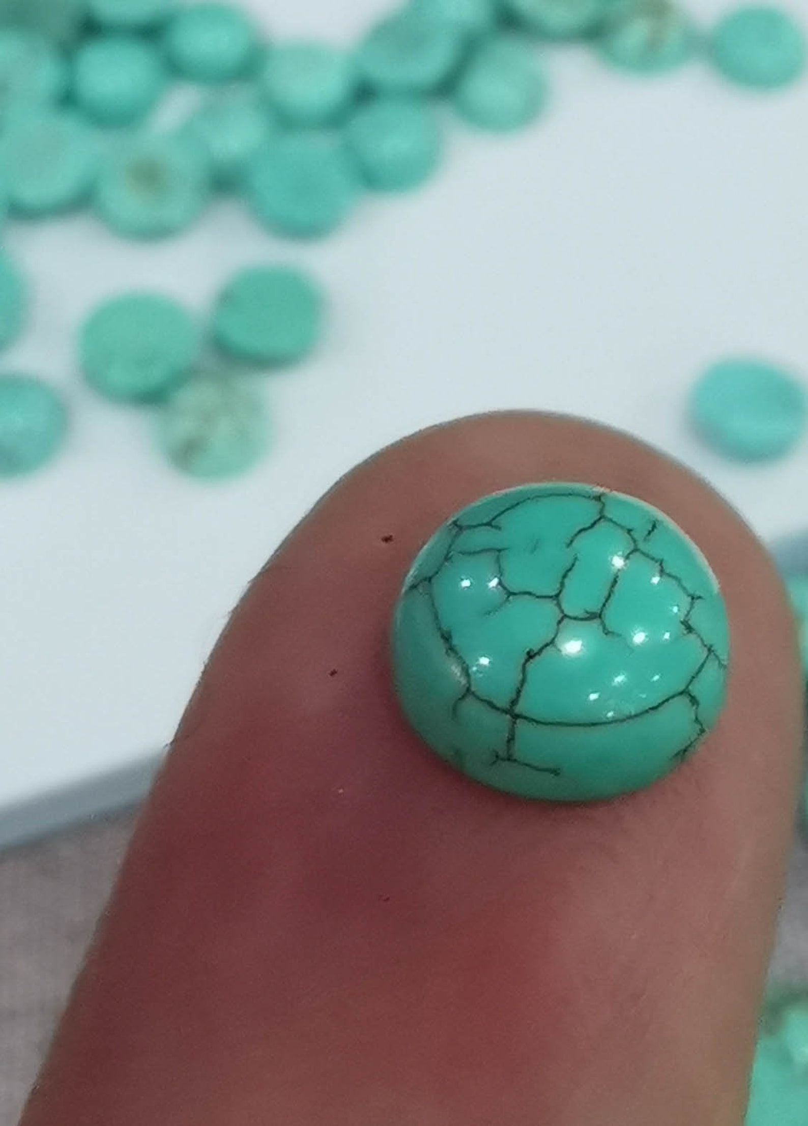 12 pcs Matrix green Turquoise Cabochons Gemstone 4mm to | Etsy