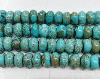 AA 30pcs Sleeping Blue Matrix Turquoise Stone Necklace Column | Etsy