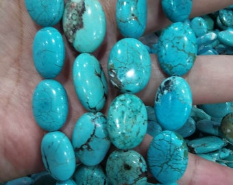 AA 30pcs Sleeping Blue Matrix Turquoise Stone Necklace Column | Etsy