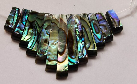 AAA Grade genuine Rainbow Abalone Shell Graduated Drop Stick - Etsy