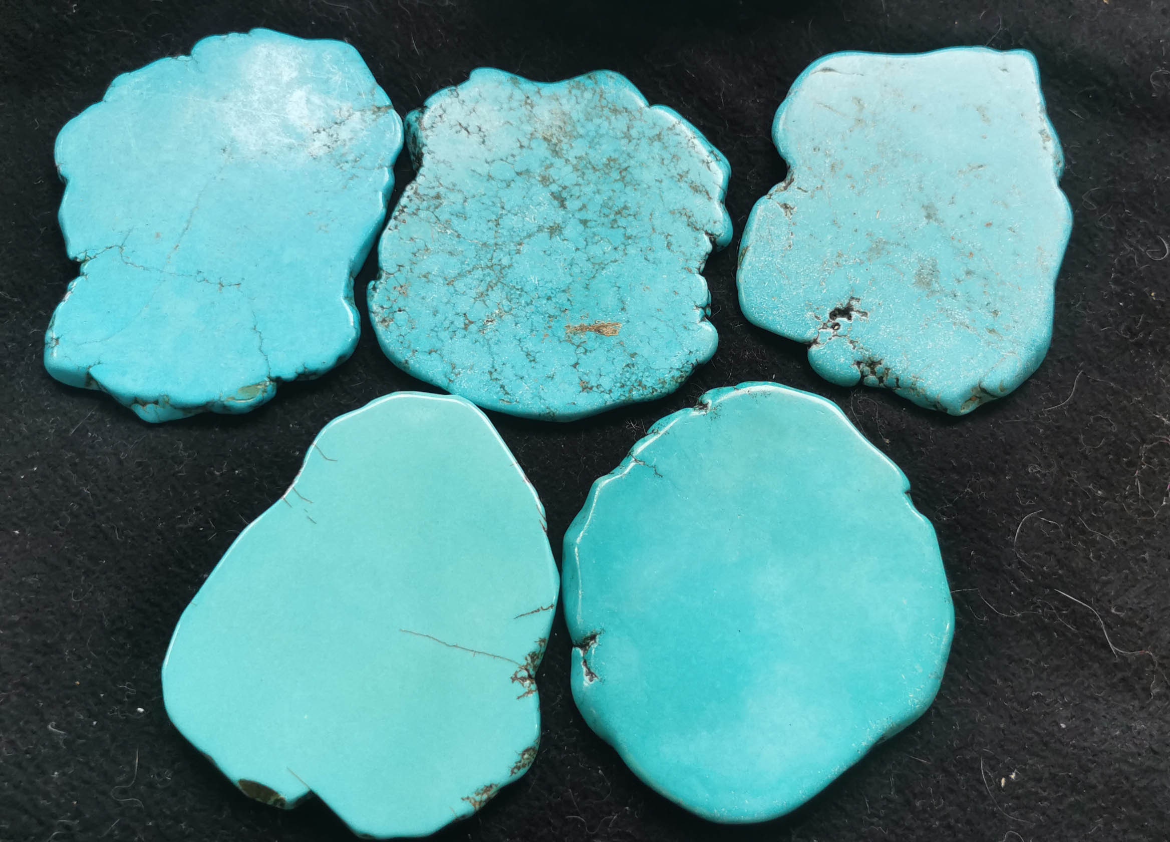 Large 4pcs TURQUOISE Stone Free-form Stone Slab Random Pulls - Etsy
