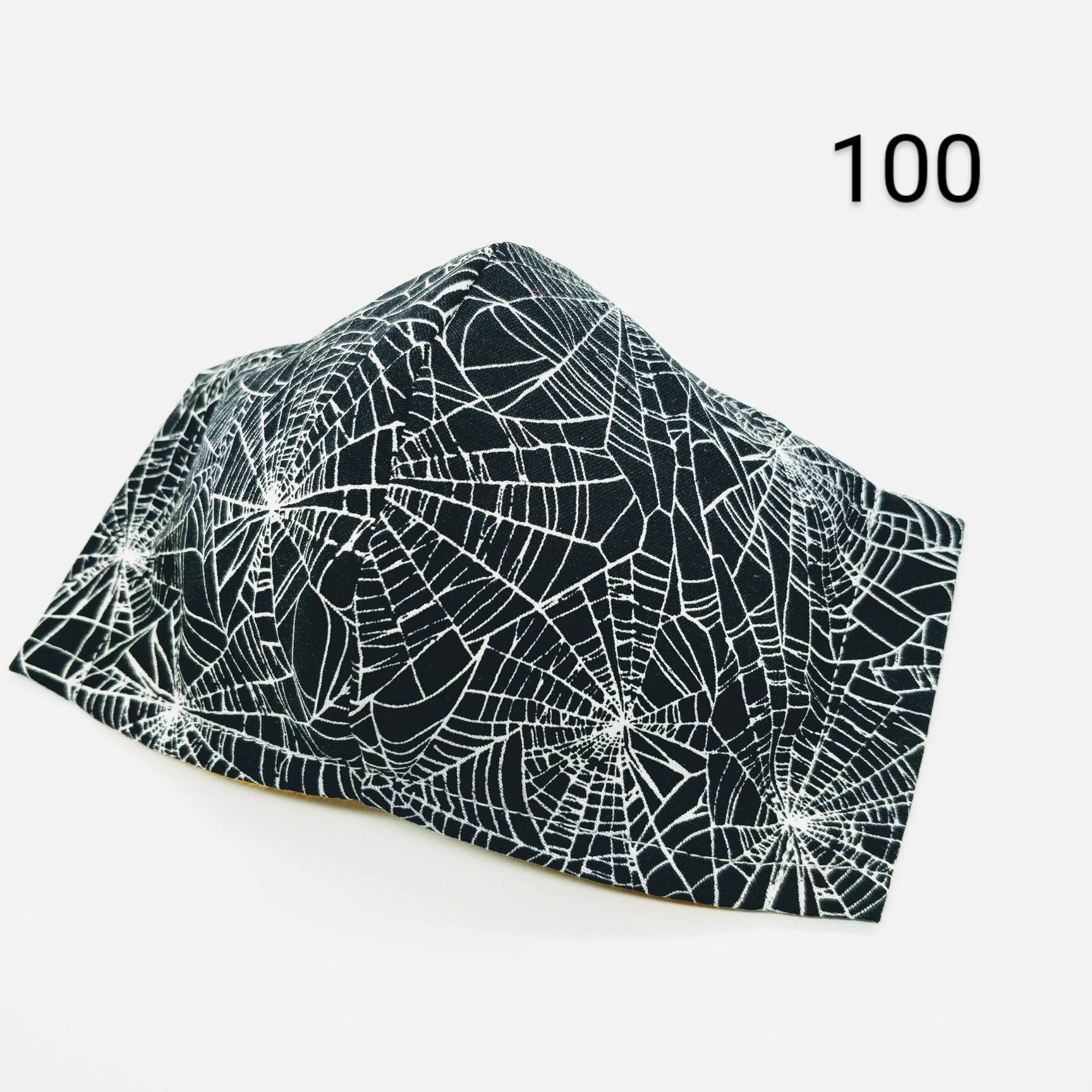 Spider Web Mask Halloween Mask 4 Layers 100% Cotton Nose - Etsy UK