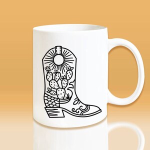 Cowboy Boots Cut File Svg for Cricut Cowboy Boot Cactus - Etsy