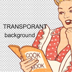 Retro Housewife Cooking Pin up Woman Printable Cut File PNG Retro ...