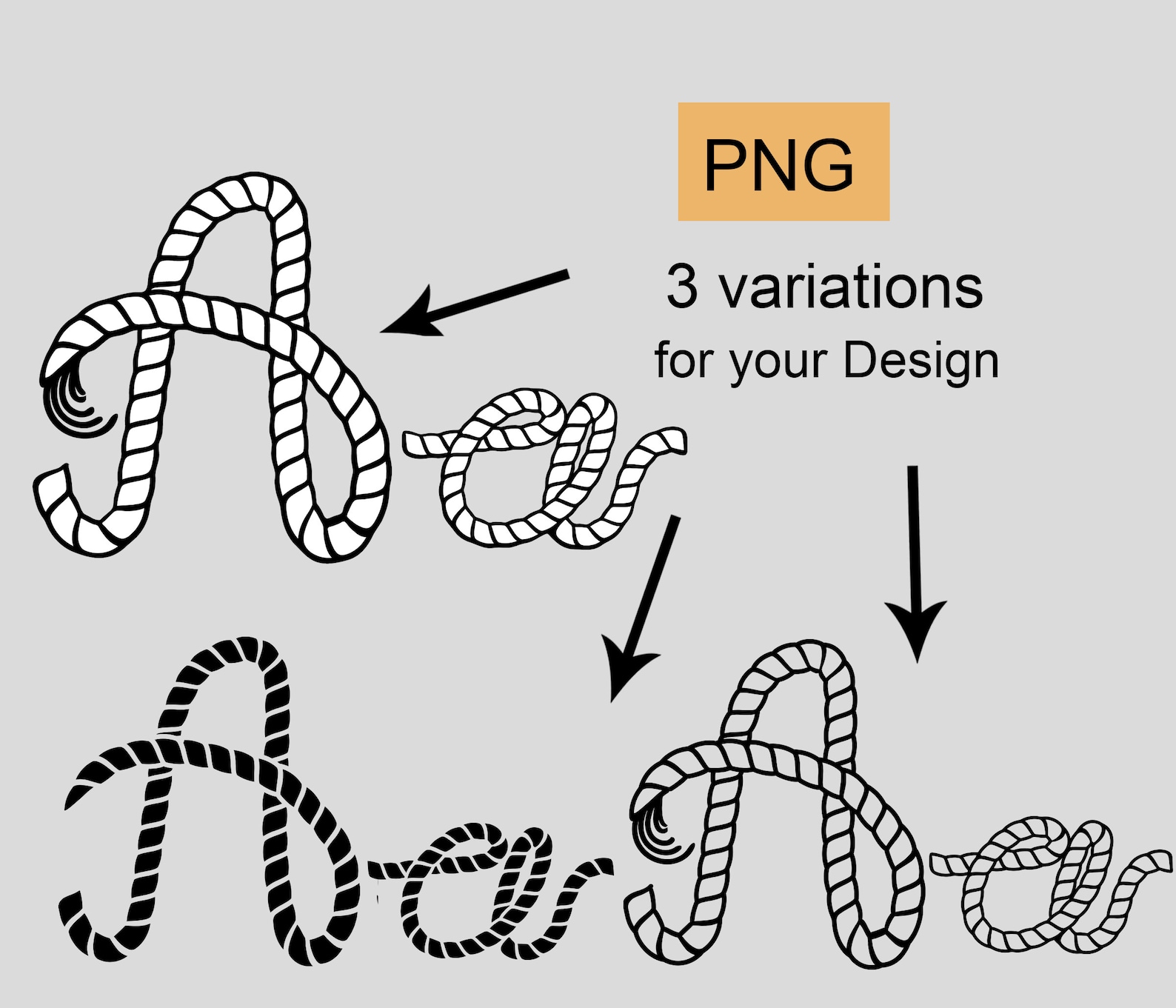 Rope Alphabet Letters SVG, Cowboy Alphabet Cutting Files Cricut ...