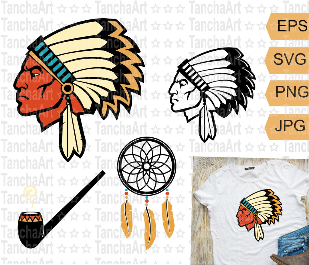 Native Svg American Indian Tribe Cut File Print Art Vector - Etsy