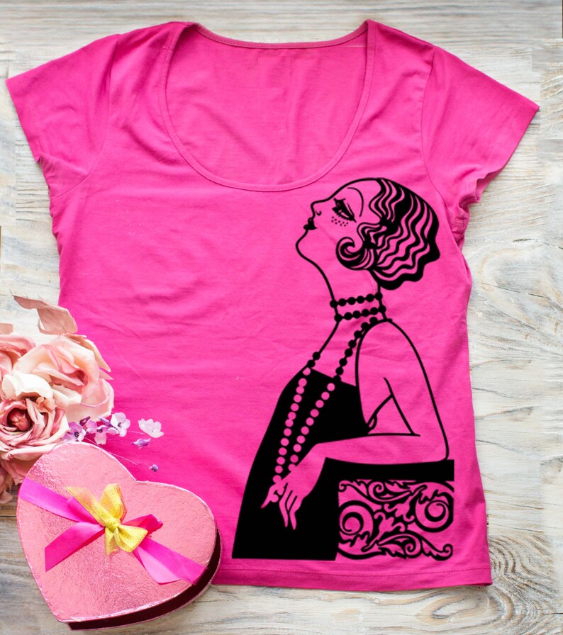 Flapper Girl Svg Art Deco Fashion Woman Svg Eps Png Vintage - Etsy