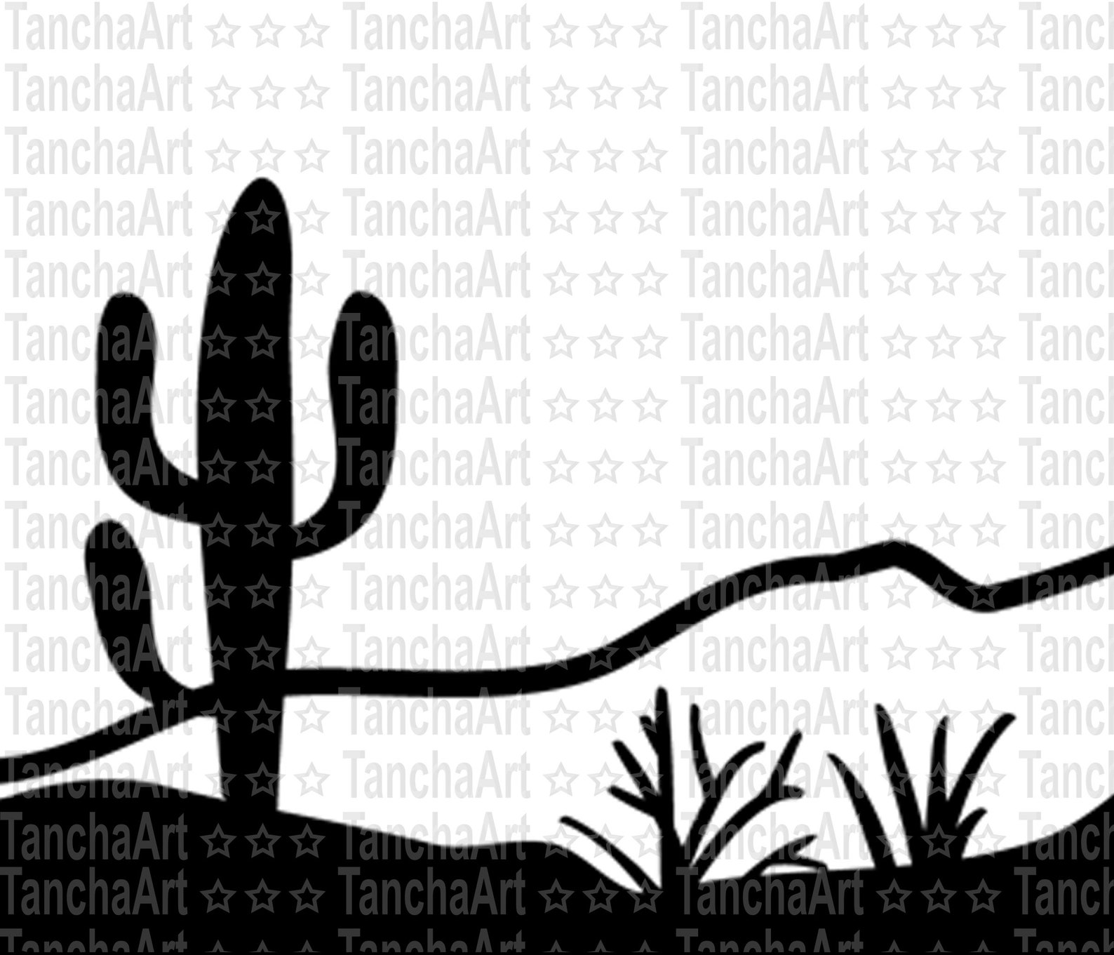 Western Desert Landscape SVG Arizona Desert Svg Cactuses | Etsy