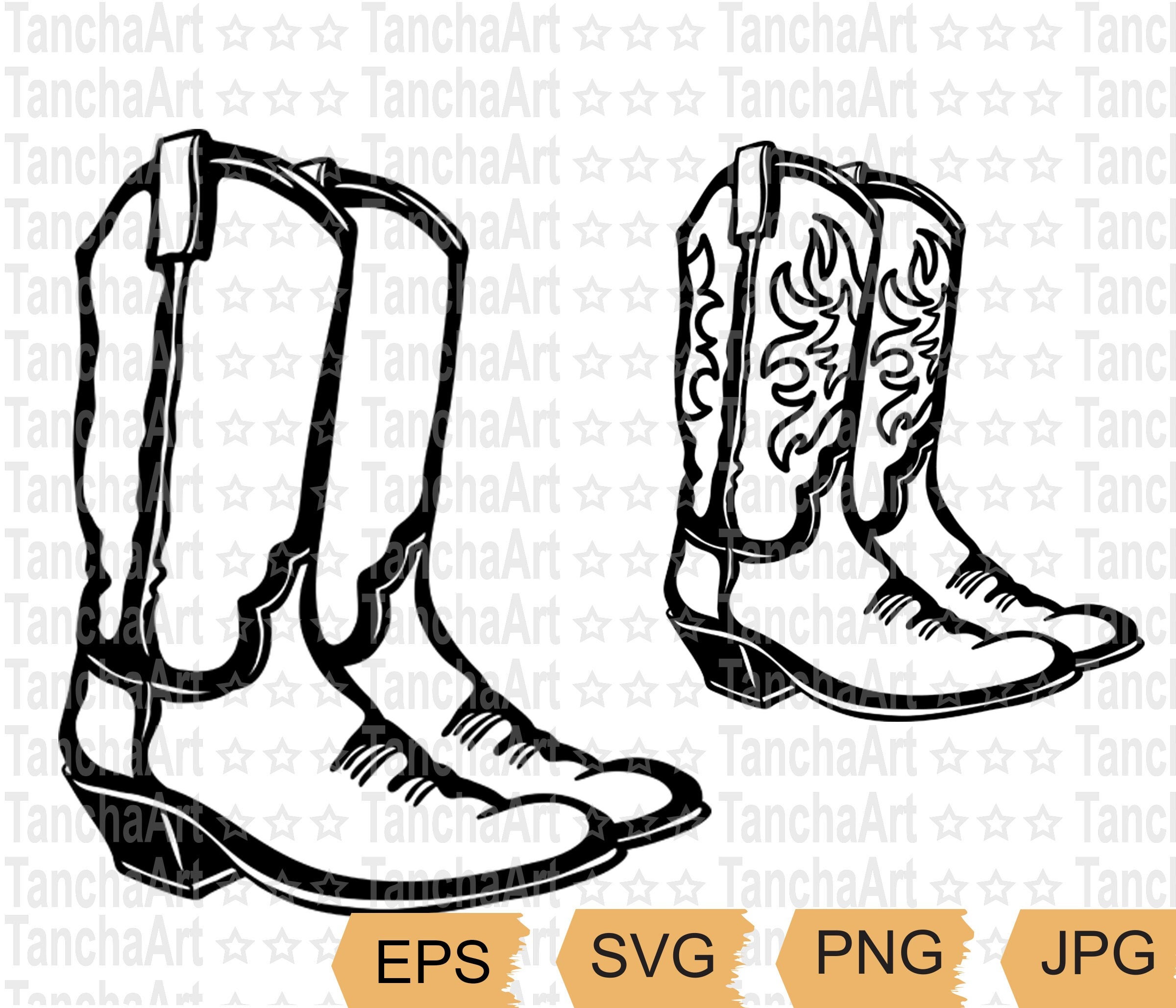 Cowboy Boots SVG Western Boots Printable File Cut File PNG | Etsy