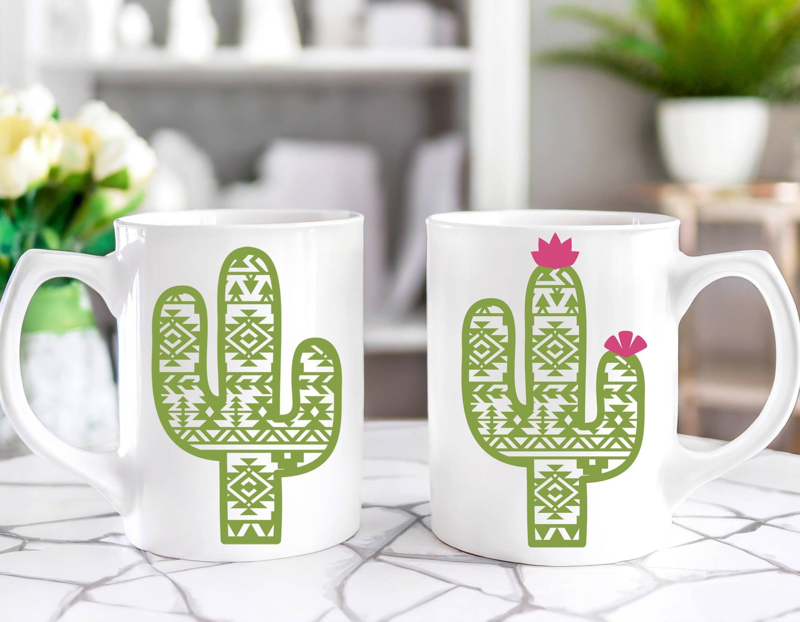 Cactus Aztec Pattern SVG Bundle Instant Download Cut File for Cricut ...